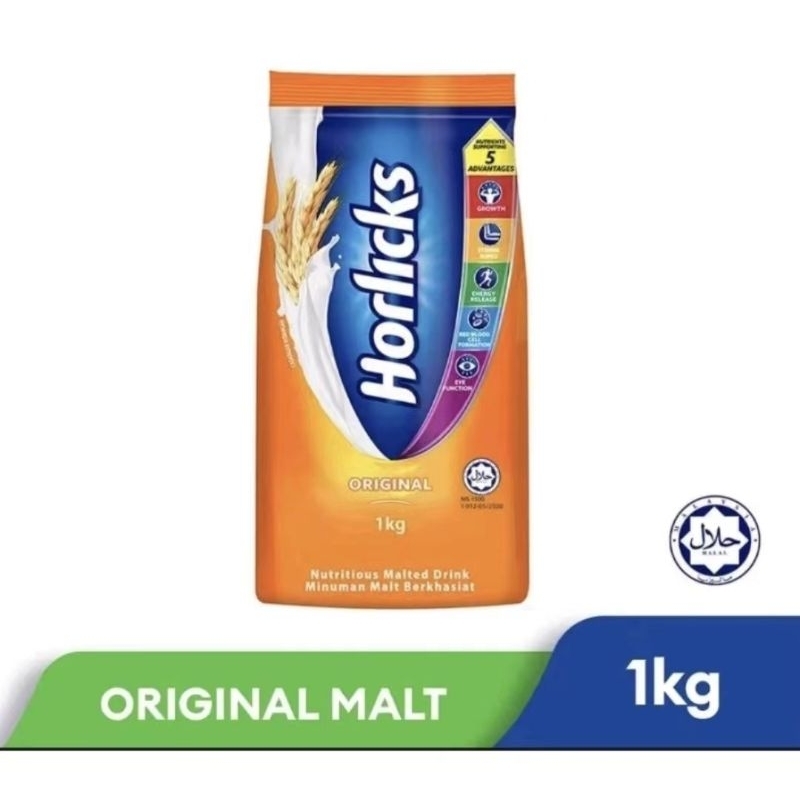 HORLICKS ORIGINAL NUTRITIOUS MALTED DRINK REFILL PACK 1KG | Shopee Malaysia
