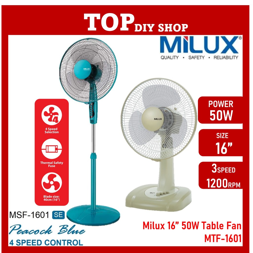 Milux Fan 16" MTF-1601 Stand Fan Kipas Berdiri Murah Standing Fan Kipas ...