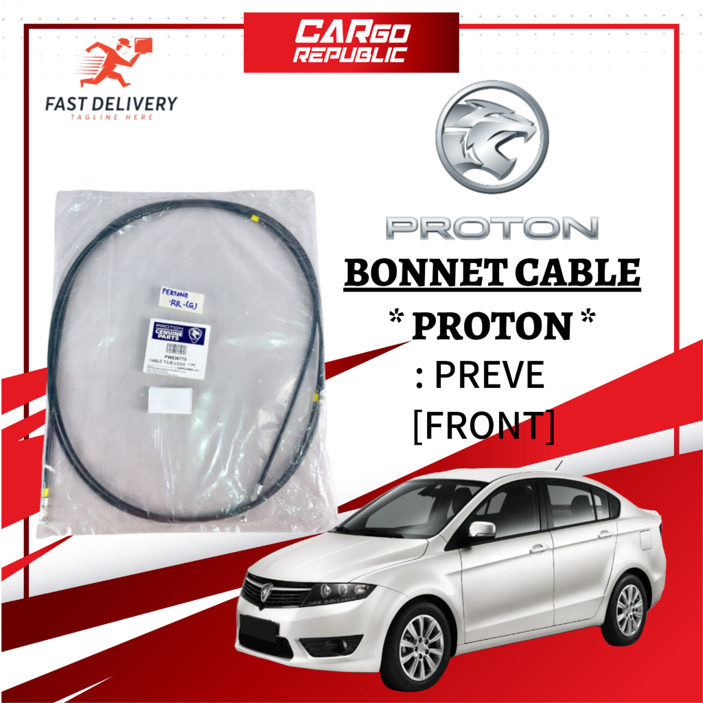 Proton Preve (With Handle) Front (Depan) Bonnet Cable 100% Original ...