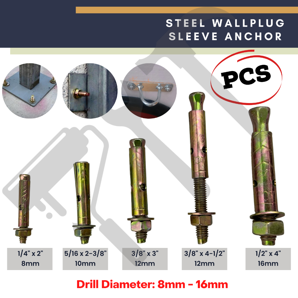 Steel WallPlug | Sleeve Anchor Bolt | Sleeve Anchor Expansion Bolt Iron ...