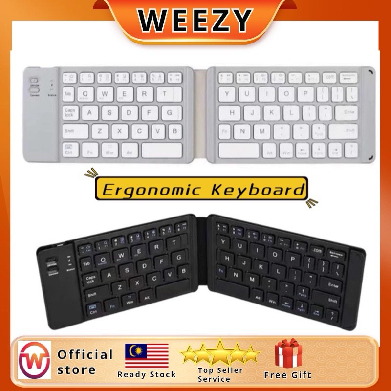 [Ready stock] Rechargeable Portable Bluetooth Wireless Keyboard with ...