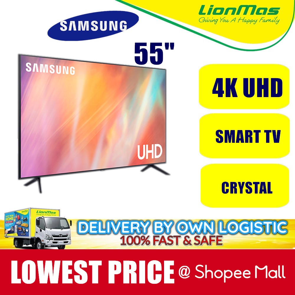 Samsung 50" 4K Crystal UHD Smart LED TV UA50AU7000KX XM | Shopee Malaysia