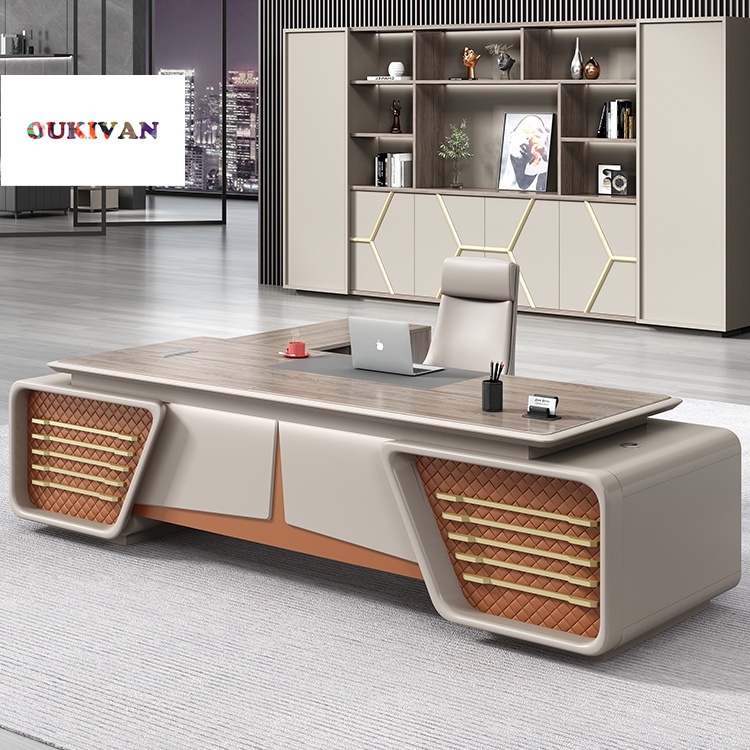 Office Desk Meja Pejabat luxury executive desk,simple modern desk,Boss ...