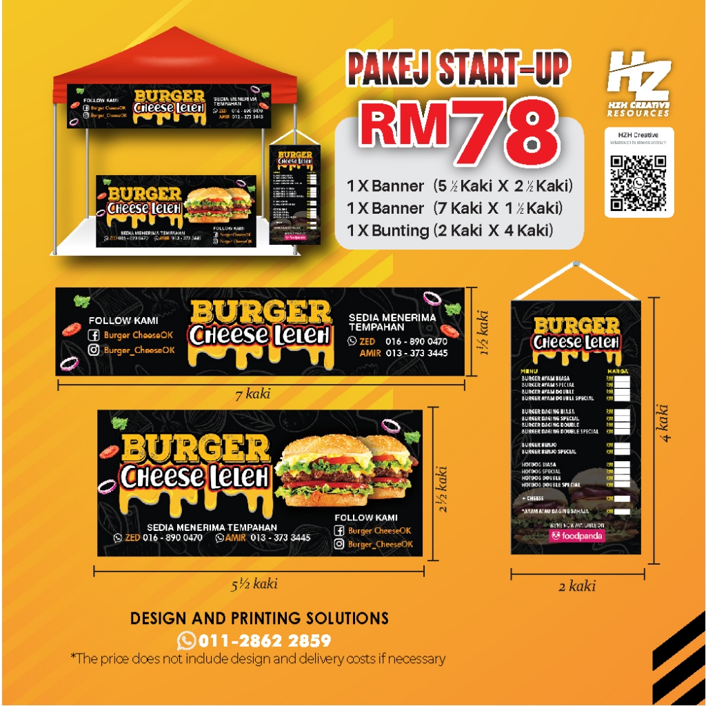 PAKEJ BANNER GERAI BURGER (READY DESIGN AVAILABLE) | Shopee Malaysia