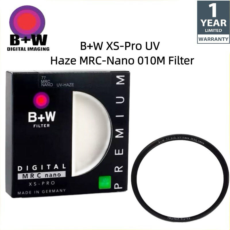 B+W XS-PRO UV HAZE MRC NANO 010M SUPER CLEAR COATING FILTER 43mm 49mm 52mm 55mm 58mm 62mm 67mm ...