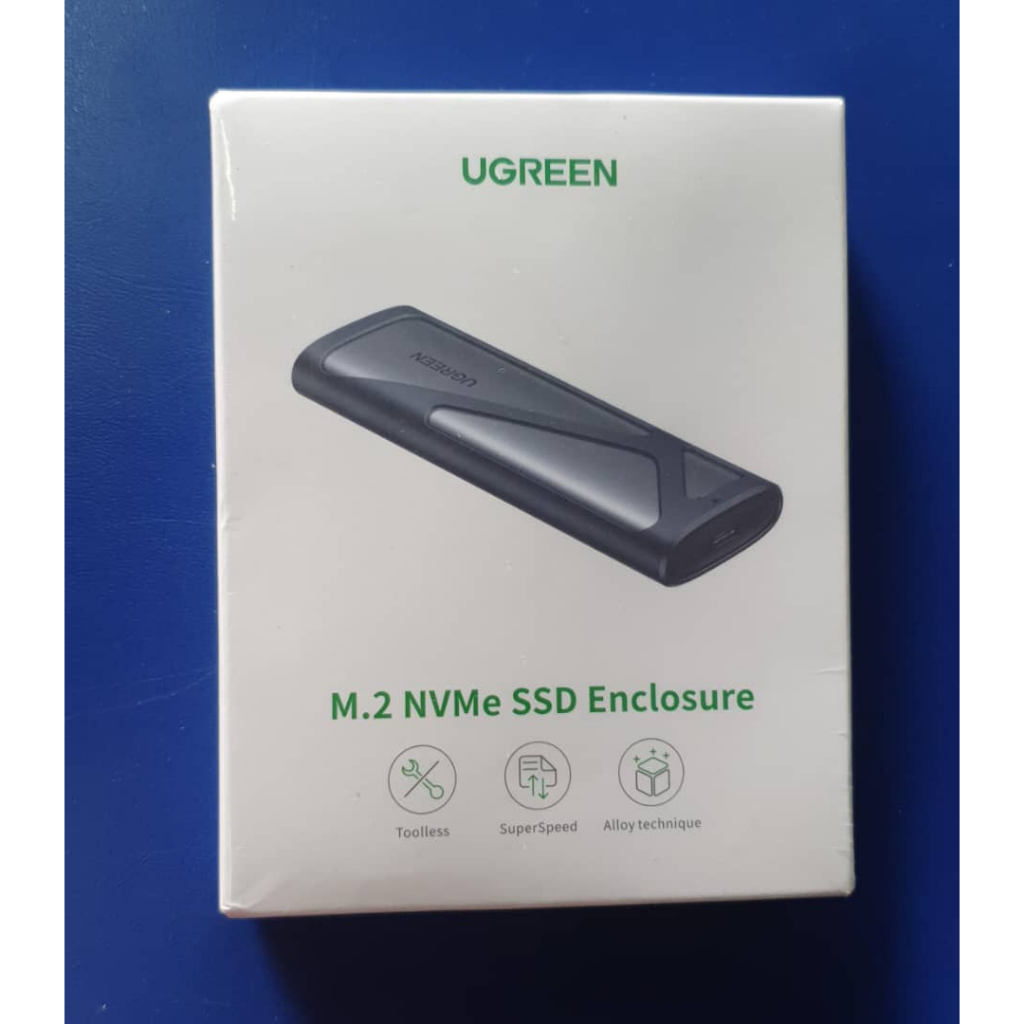 UGREEN M.2 NVMe SSD Enclosure Dual Protocol NVMe SATA to USB 3.1 Gen2 10 Gbps NVMe PCI-E M.2 SSD ...