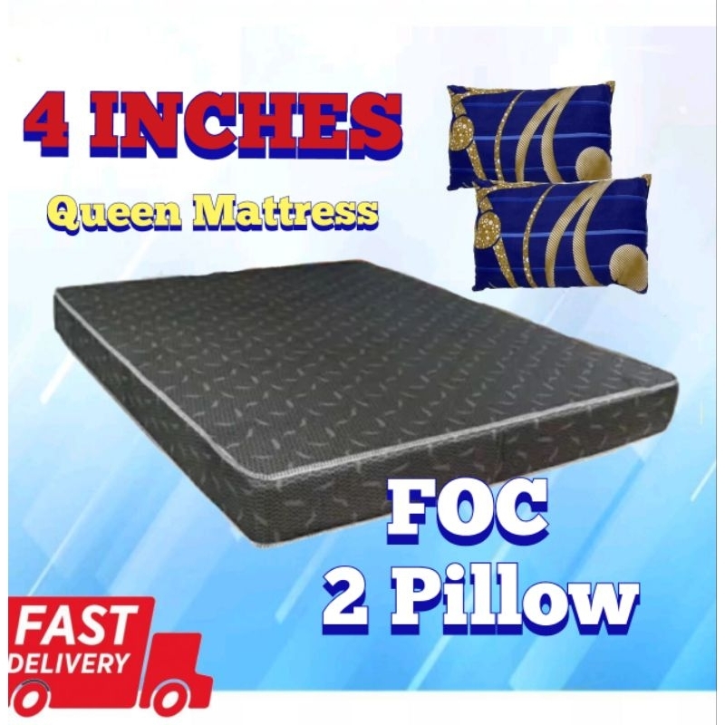 Queen Mattress 4 Inches NormalFoam / Tilam Kelamin 4 inci/ Tilam Foam ...