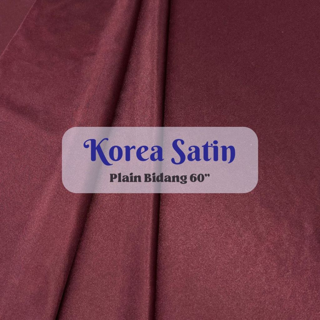 Kain Korea Satin Lining Plain Bidang 60 -Mikawah Textiles Kain Pasang ...