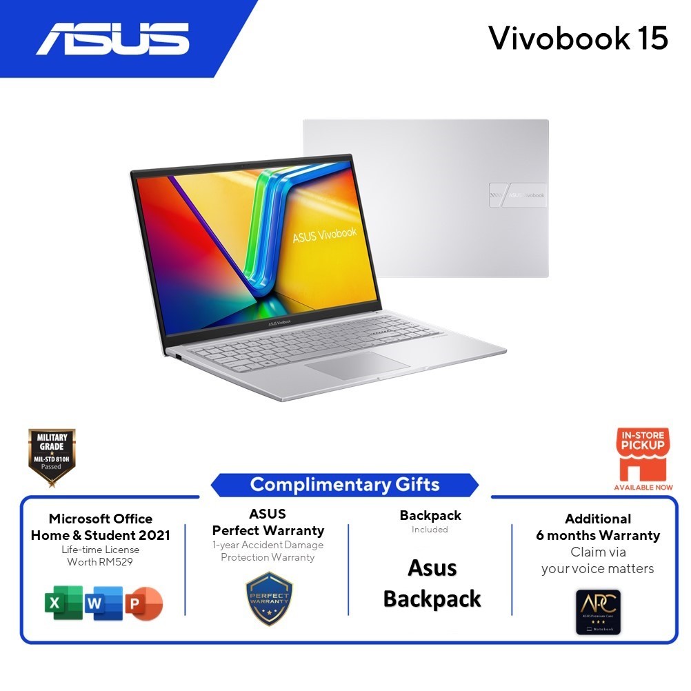 Asus Vivobook Laptop (Intel Core i5 13th/8GB RAM/512GB SSD/Intel UHD/15 ...