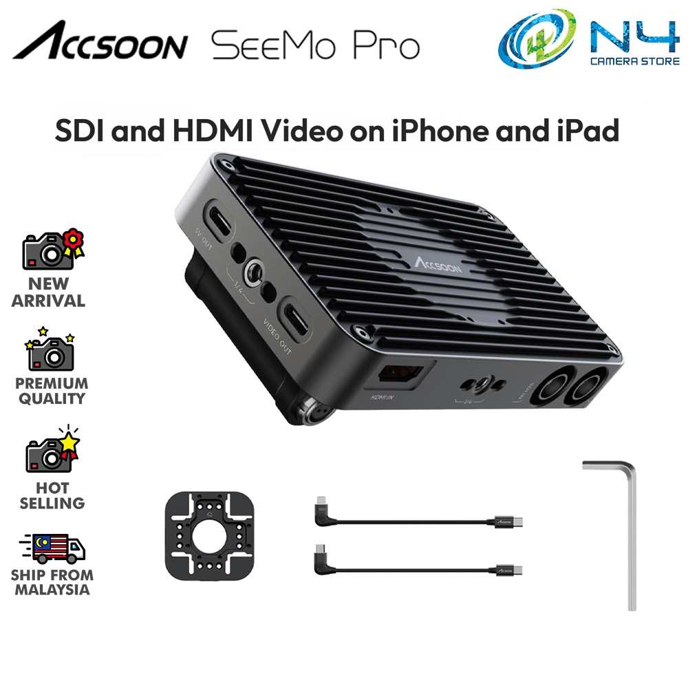 Accsoon Seemo Pro SDI/HDMI to USB C Video Capture Adapter for iPhone and iPad | Shopee Malaysia