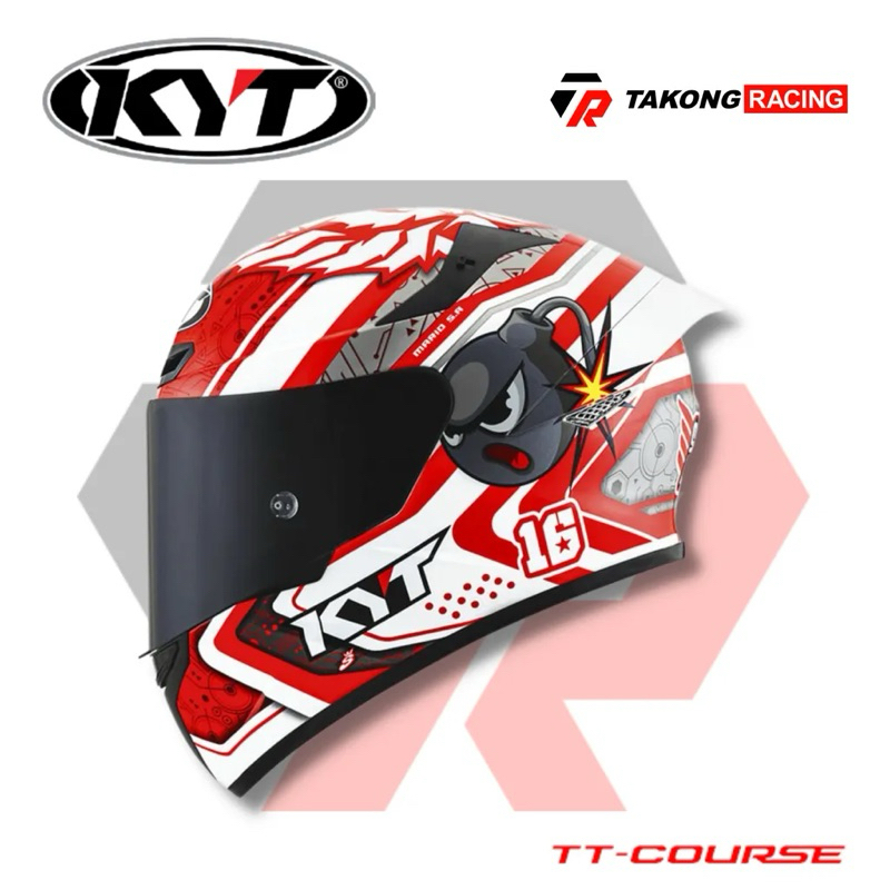 HELMET KYT TT COURSE SUPER MARIO BOMB TT-COURSE | Shopee Malaysia
