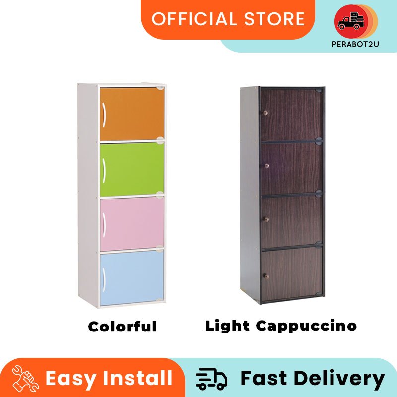 P2U Almari 4 Pintu / Almari Serbaguna/ 4 Door Storage Box ...