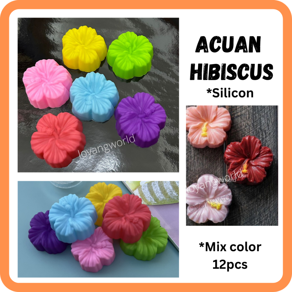 Acuan Bunga Raya Hibiscus Daisy Plum Jasmin Rose Tulip Leaf Orchid ...