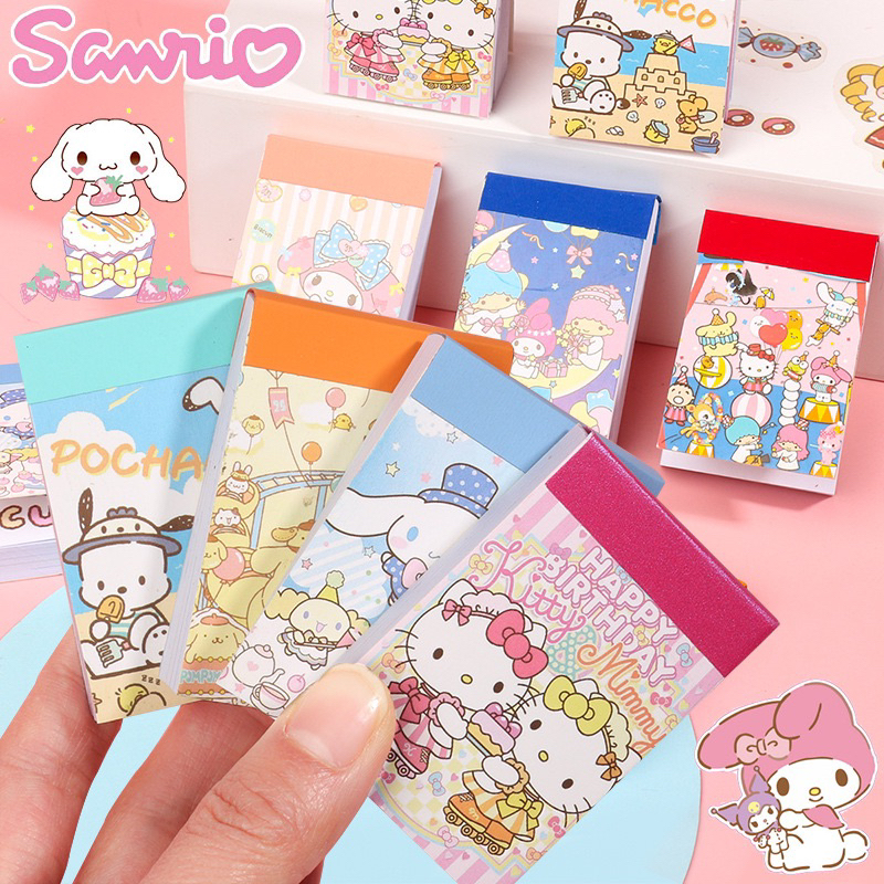 50Pcs/Book Kids Sanrio Melody Cartoon Mini Sticker Book Pocket Creative ...