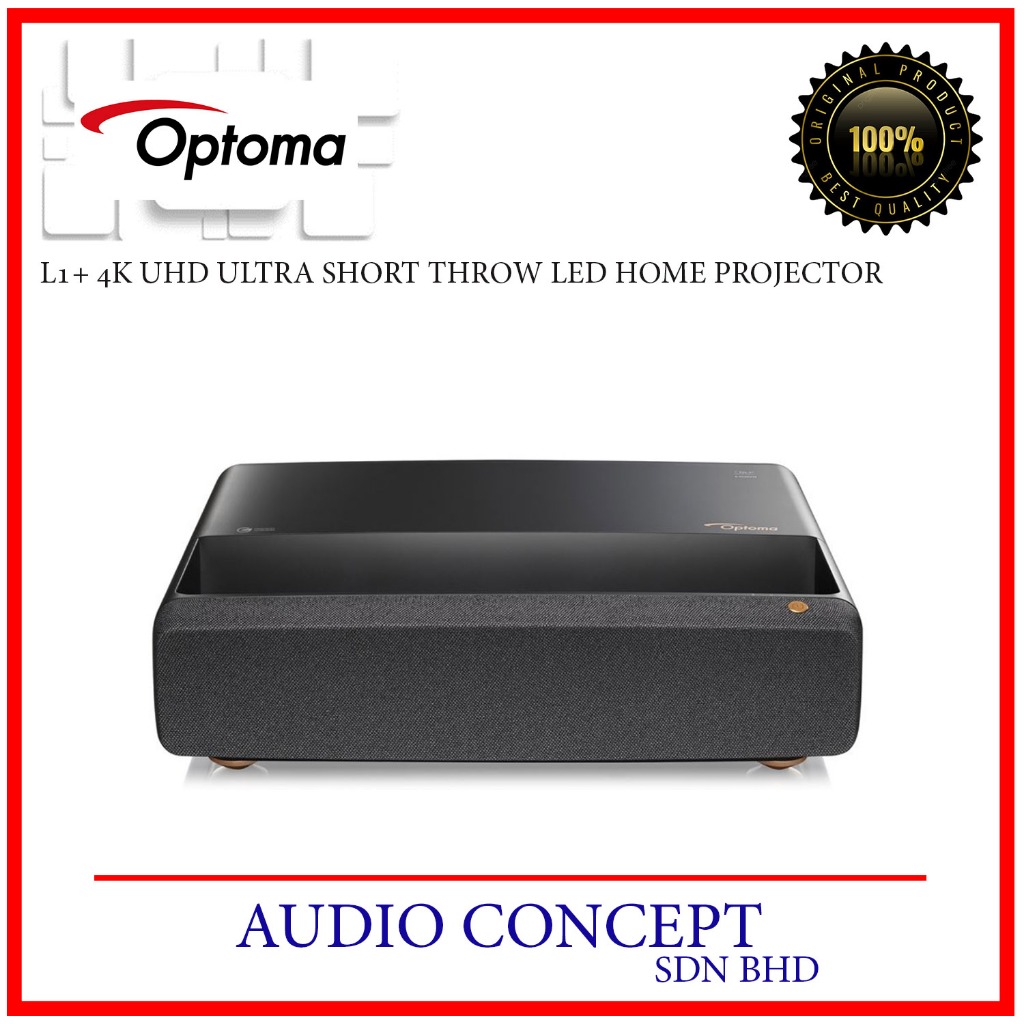 Optoma L1+ 4K UHD Ultra Short Throw LED Home Projector (Opened Box New ...