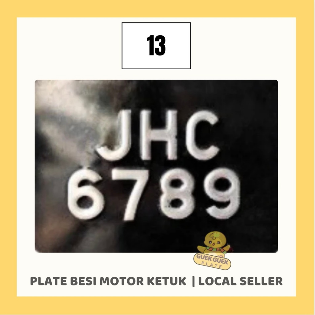PLATE BESI MOTOR KETUK/ BESI MOTOR NUMBER/ NO PLATE MOTOR | Shopee Malaysia