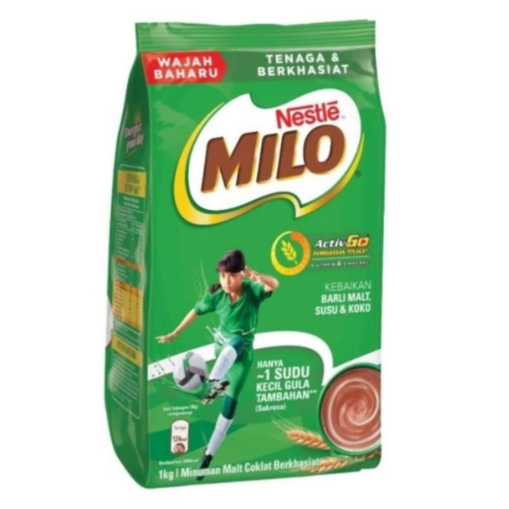 NESTLÉ MILO® Active-GO 400g/ 1kg Milo Powder Refill Pack | Shopee Malaysia