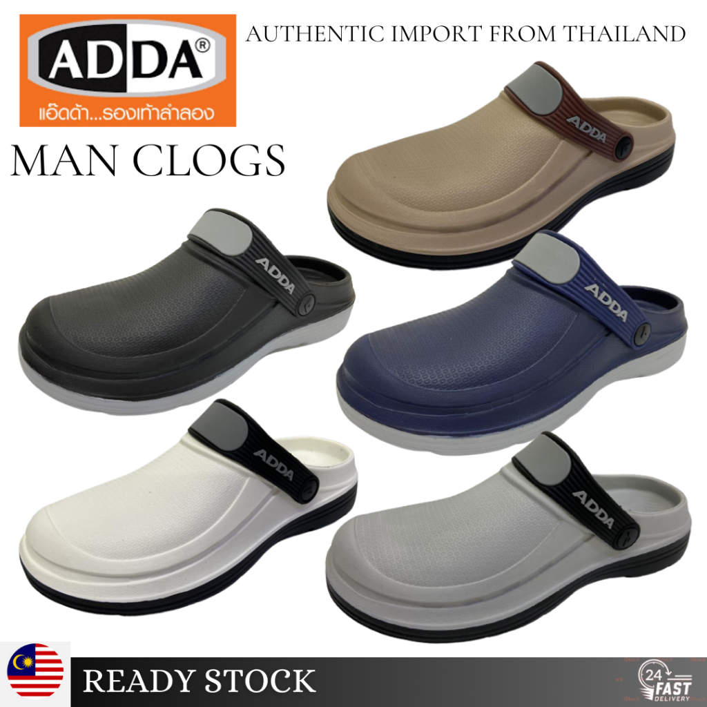 ADDA Man's strap adjustable clogs shoe 5TD76 | kasut lelaki clogs ...
