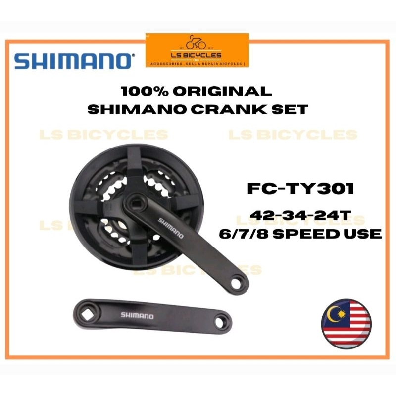 Original Shimano FC-TY301 Crank Set 6/7/8 Speed Use 100% Original ...