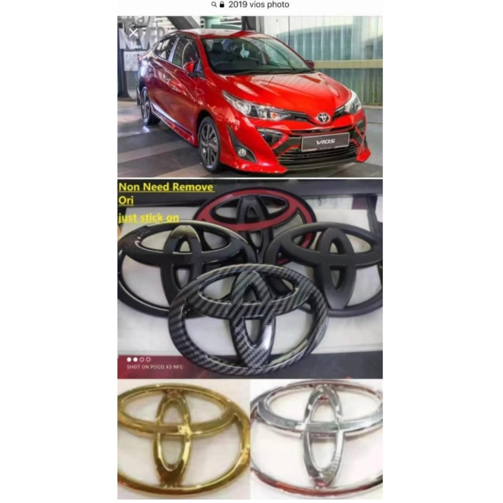 Toyota Vios 2019 Model NCP 151 Quality Meterial Gold Chrome Black ...