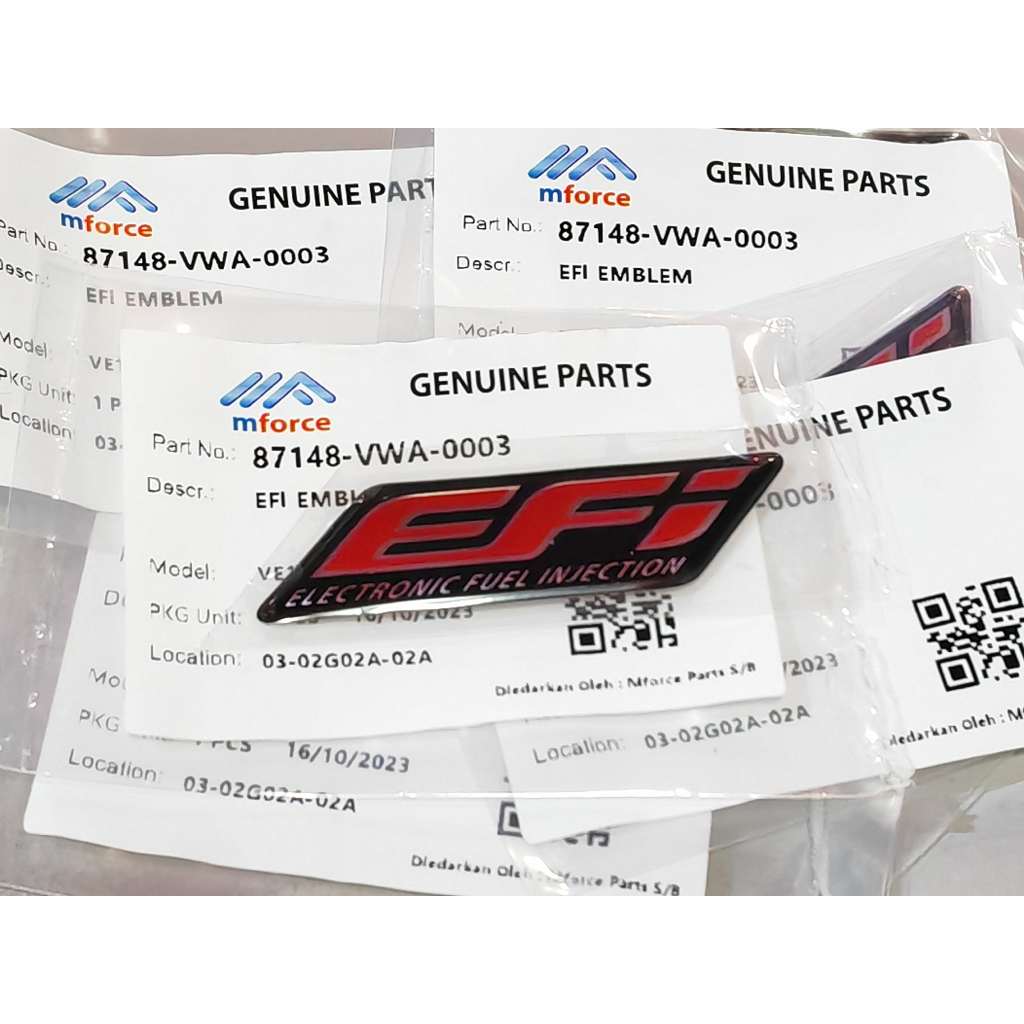 EFI EMBLEM STICKER HANDLE COVER FOR SYM VF3i 185 SPORT RIDER 125i 100% ...