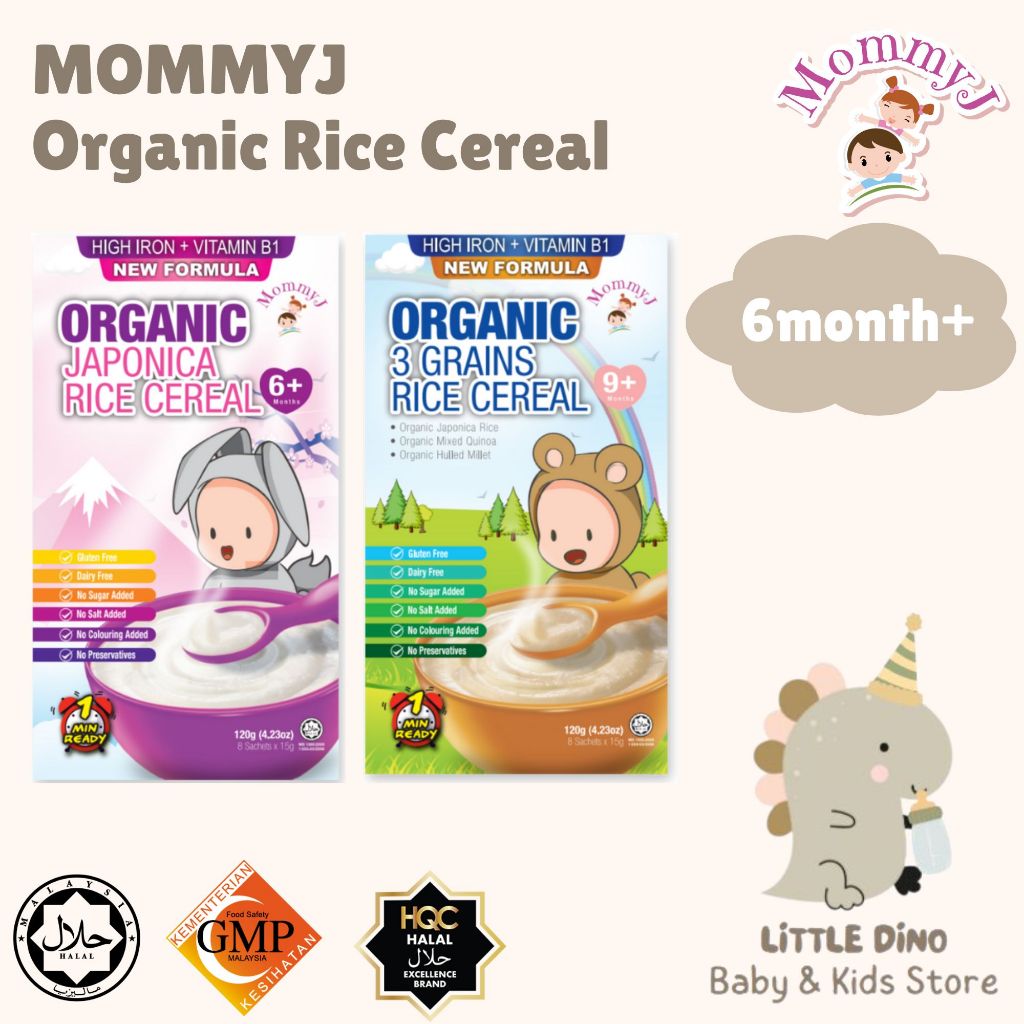 MommyJ Organic Baby Rice Cereal New Formula with Iron Fortified | Shopee Malaysia