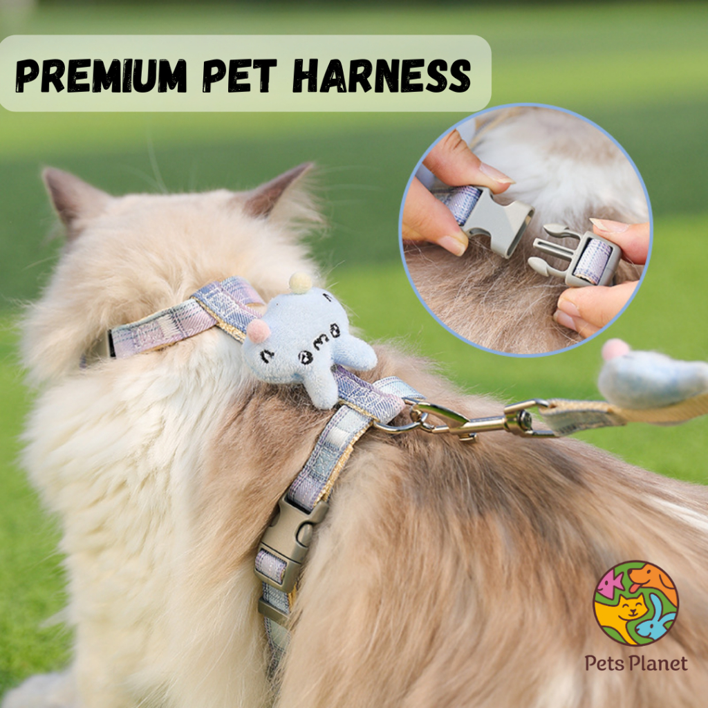Pet Harness | Tali Kucing Berjalan | Lead Dog Harness | Lead Cat Rope ...