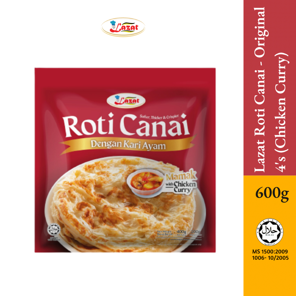 Lazat Roti Canai 4's with Chicken Curry | Shopee Malaysia