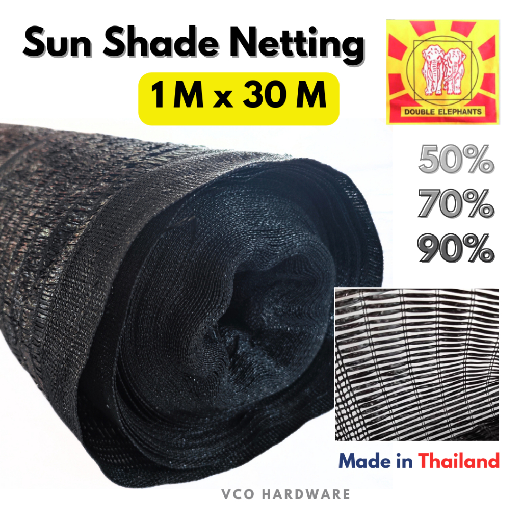[ 1 Meter X 30 Meter ] Double Elephants Sun Shade / Orchid Shading Netting / Garden Net / Jaring ...