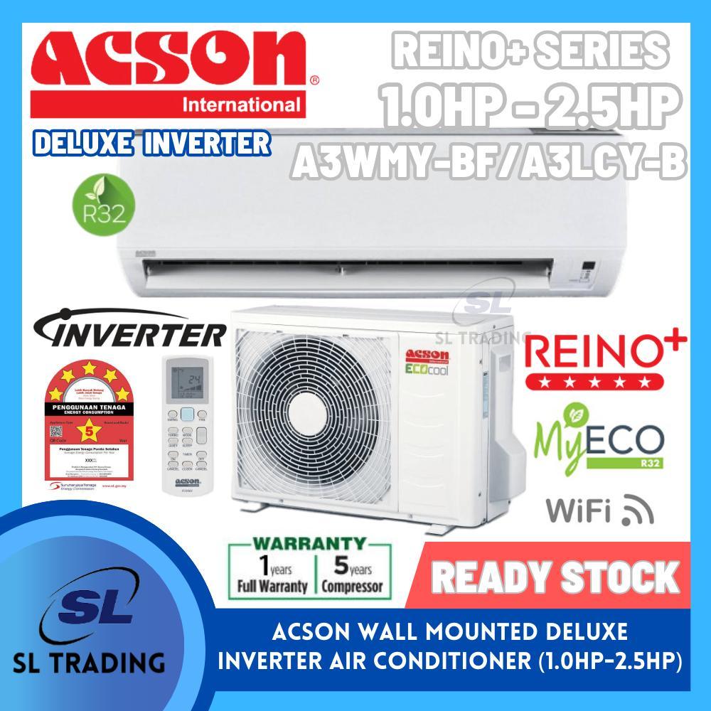 [DELIVERY OUT-KV] ACSON A3WMY-BF/A3LCY-B REINO+ SERIES (5 STAR INVERTER) R32 AIRCOND (1.0hp,1 ...