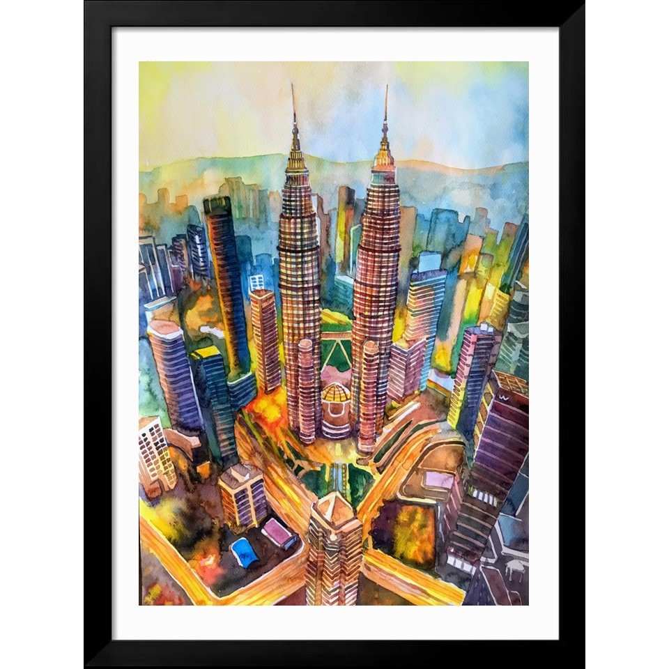 Art Print Painting of KLCC Tower | Shopee Malaysia