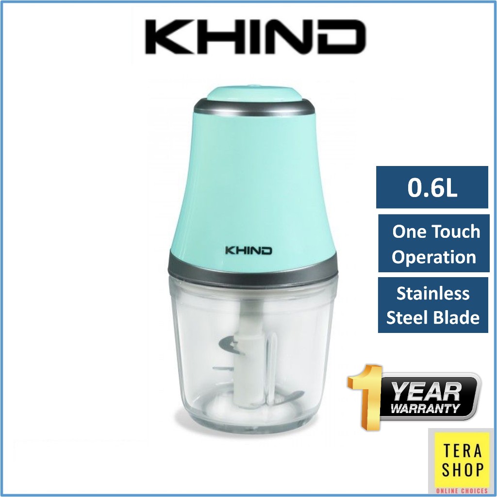 Khind FPC900 0.6L Mini Food Chopper with SUS 304 Stainless Steel Blade ...