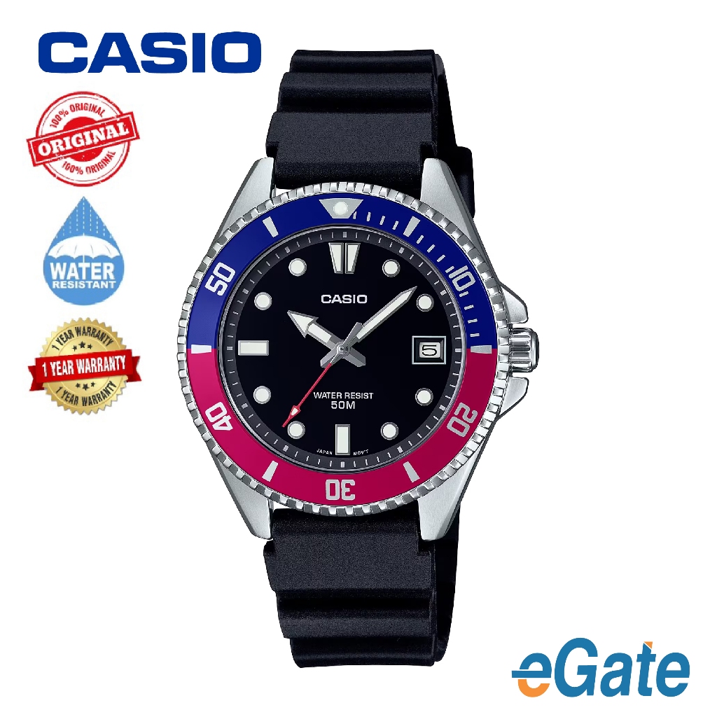 [100% Original]1YearWaranty Casio MDV-10-1A2V Standard Dial Black WR ...