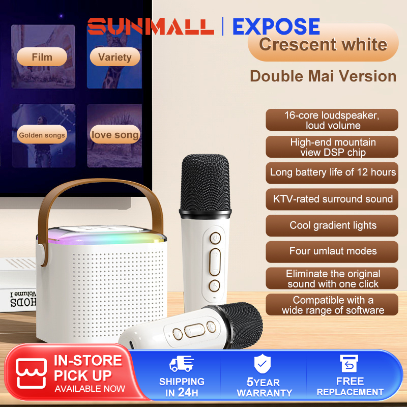 Mini Karaoke bluetooth speaker Wireless Microphone portable Speaker ...