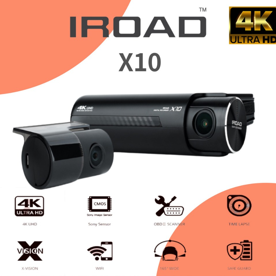 IROAD X10 4K Dashcam Dual Vision Car Recorder (GPS ADAS Separate) | Shopee Malaysia