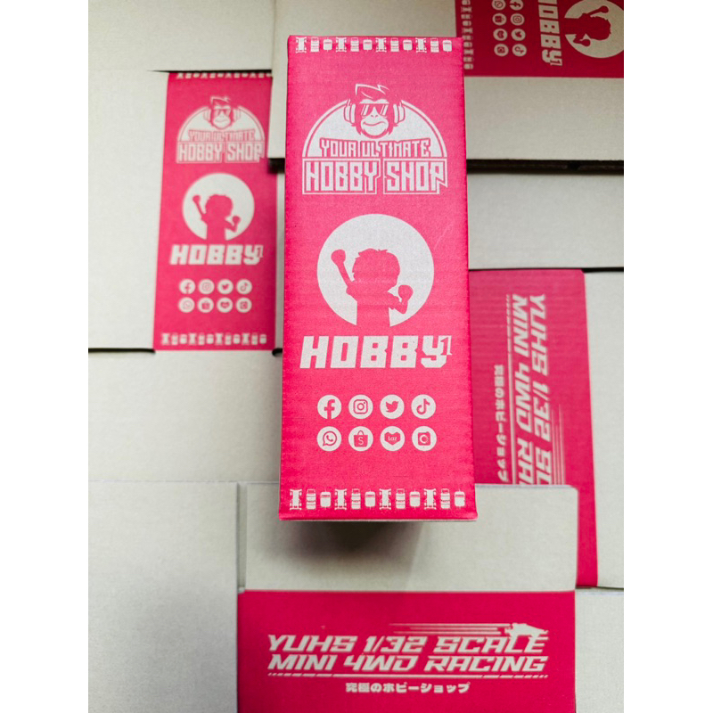 YUHS Mini 4WD Custom Two Layer Flute Hard Carton Box with YUHS & Hobby ...