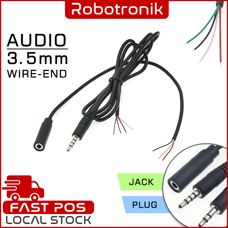 Audio Jack & Plug Cable [Wire End] | Shopee Malaysia