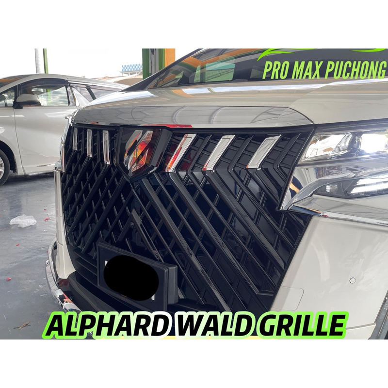 TOYOTA ALPHARD 2018-2022 FRONT GRILLE WALD STYLE LEXUS STYLE V1 V2 ...