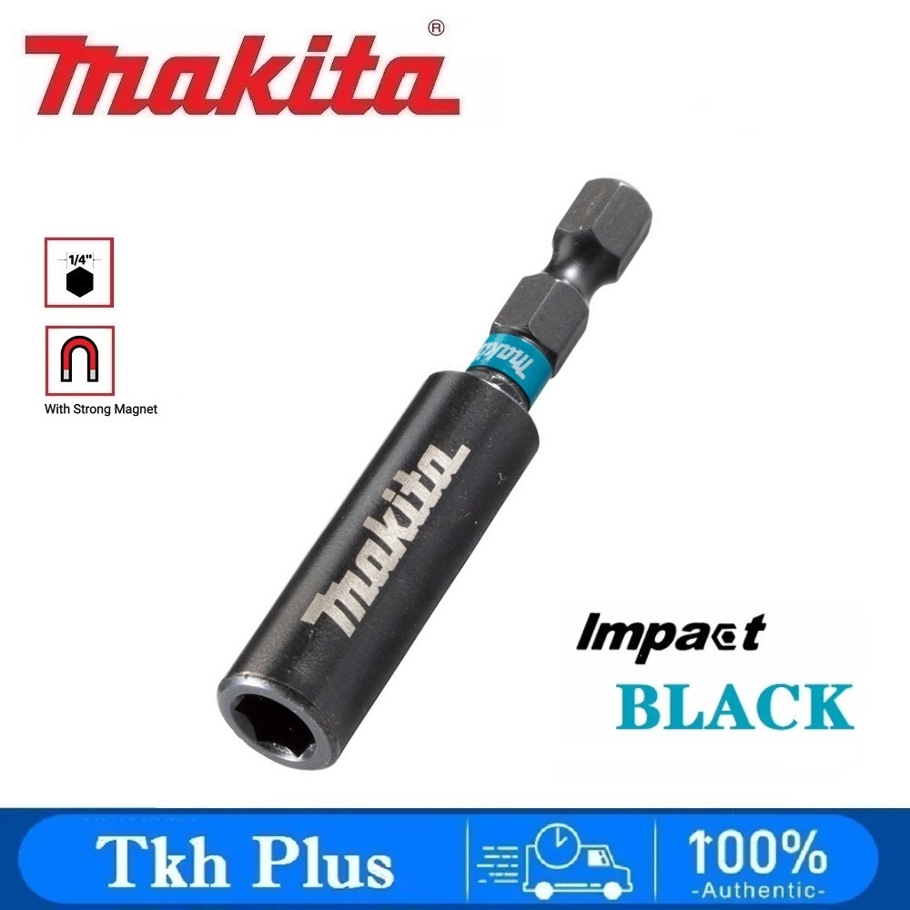 MAKITA E-08785 IMPACT BLACK 1/4” x 60mm Magnetic Bit Holder With 1/4 ...