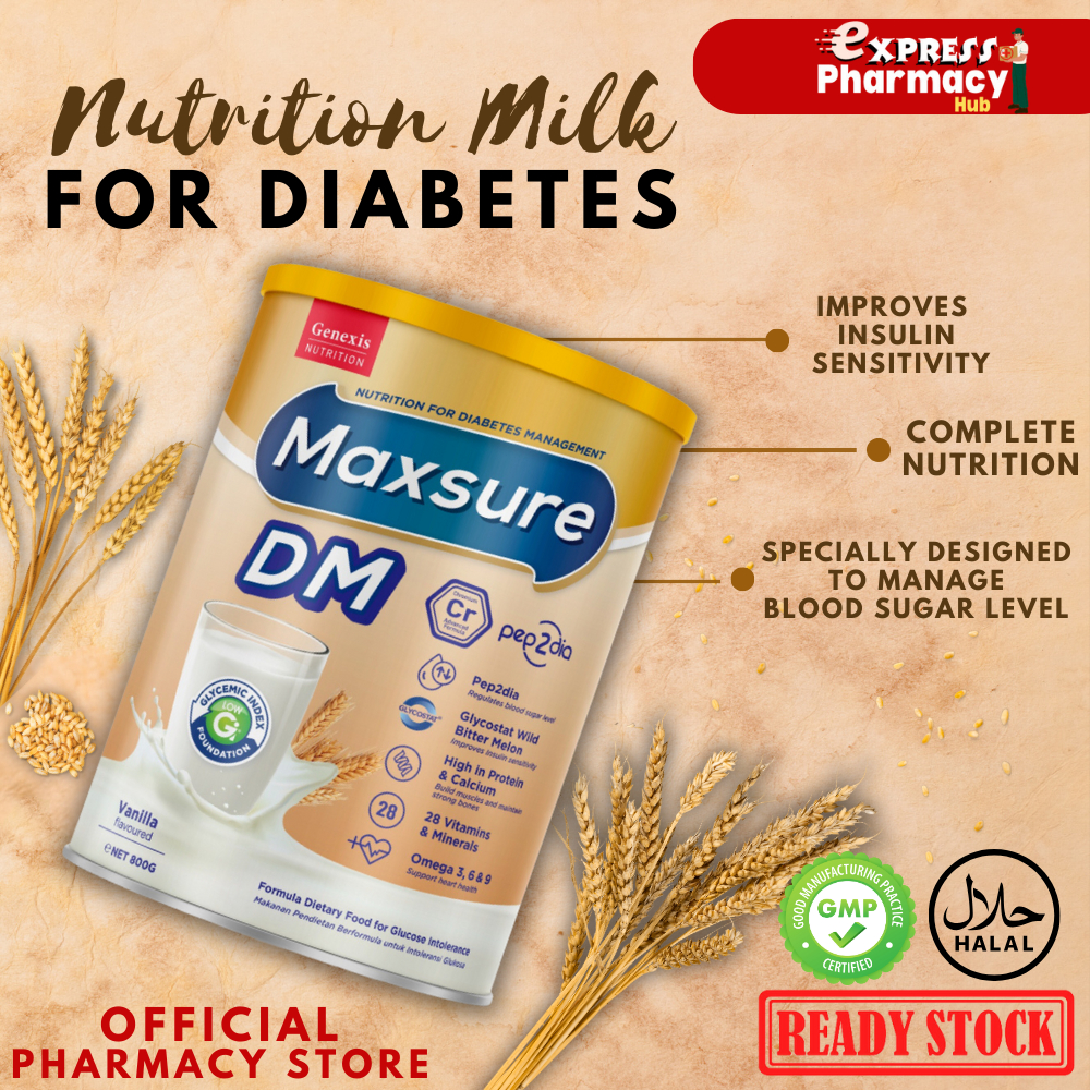 [PHARMACY STOCK!! 100% ORIGINAL] [FOC SHAKER WITH EVERY TWO UNITS]Maxsure DM Vanila 800g ...