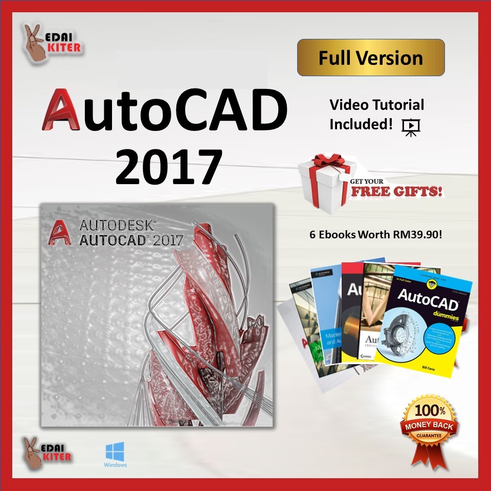 🔥[Seller Install] AutoCAD 2017 [Full Version for Windows] + 6 FREE GIFT ...