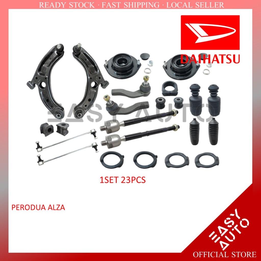 1SET 23 PIECES !! PERODUA ALZA-FRONT LOWER ARM/LINK/ABS MOUNTING/COVER ...