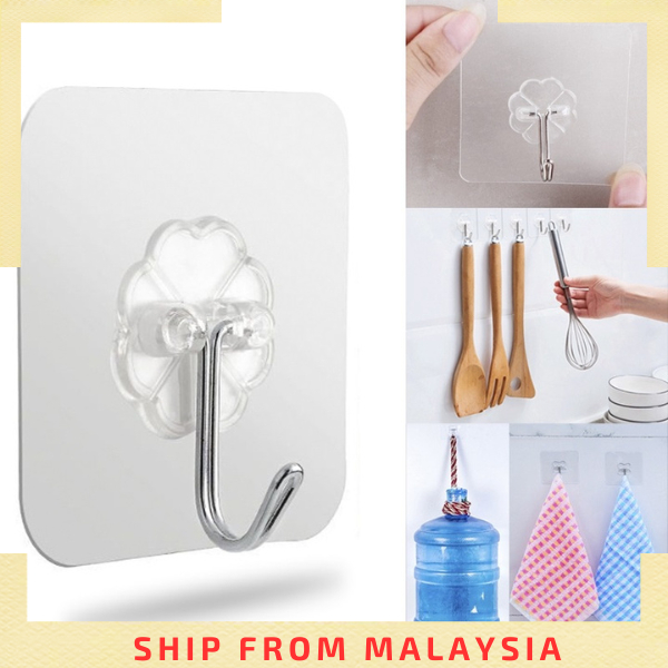 🔥READY STOCK🔥 Magic Hook, Kitchen Without Nails Transparent Strong ...