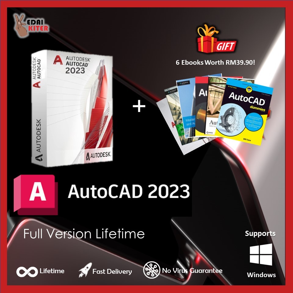 🔥[Seller Install] AutoCAD 2023 [Full Version for Windows] + 6 FREE GIFT ...