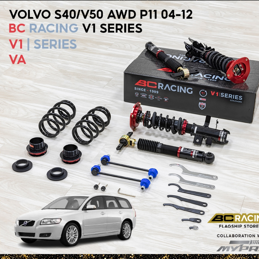 BC Racing V1 Series High Low Soft Hard Adjustable Absorber VOLVO S40 ...