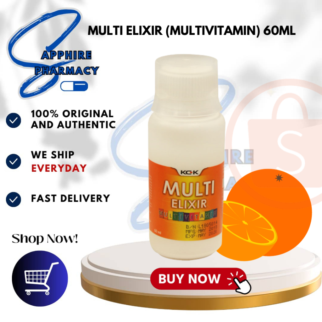 KCK MULTI ELIXIR (MULTIVITAMIN) 60ML | VITAMIN UNTUK BAYI KANAK KANAK ...