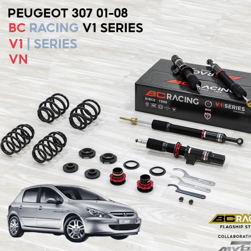 BC Racing V1 Series High Low Soft Hard Adjustable Absorber for Peugeot ...