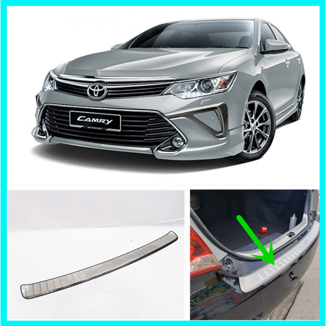 TOYOTA CAMRY 2015-2018 Rear Bumper Guard Trunk Protector Stainless ...