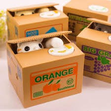 Automated Cat Steal Coin Bank Piggy Bank Moneybox Money Saving Box ...