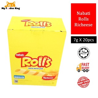7g x 20pcs Nabati Rolls Wafer Stick Richeese cheese / Richoco Chocolate [My foodies King ...